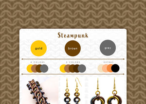 Steampunk Color Palette - Antique Metal Hues