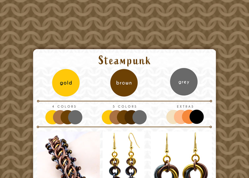 Steampunk Color Palette - Antique Metal Hues